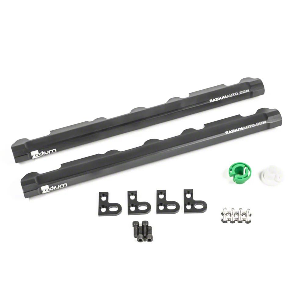 Radium Engineering Ecklers Aluminum Fuel Rails; Black Anodized 20-1302 ...