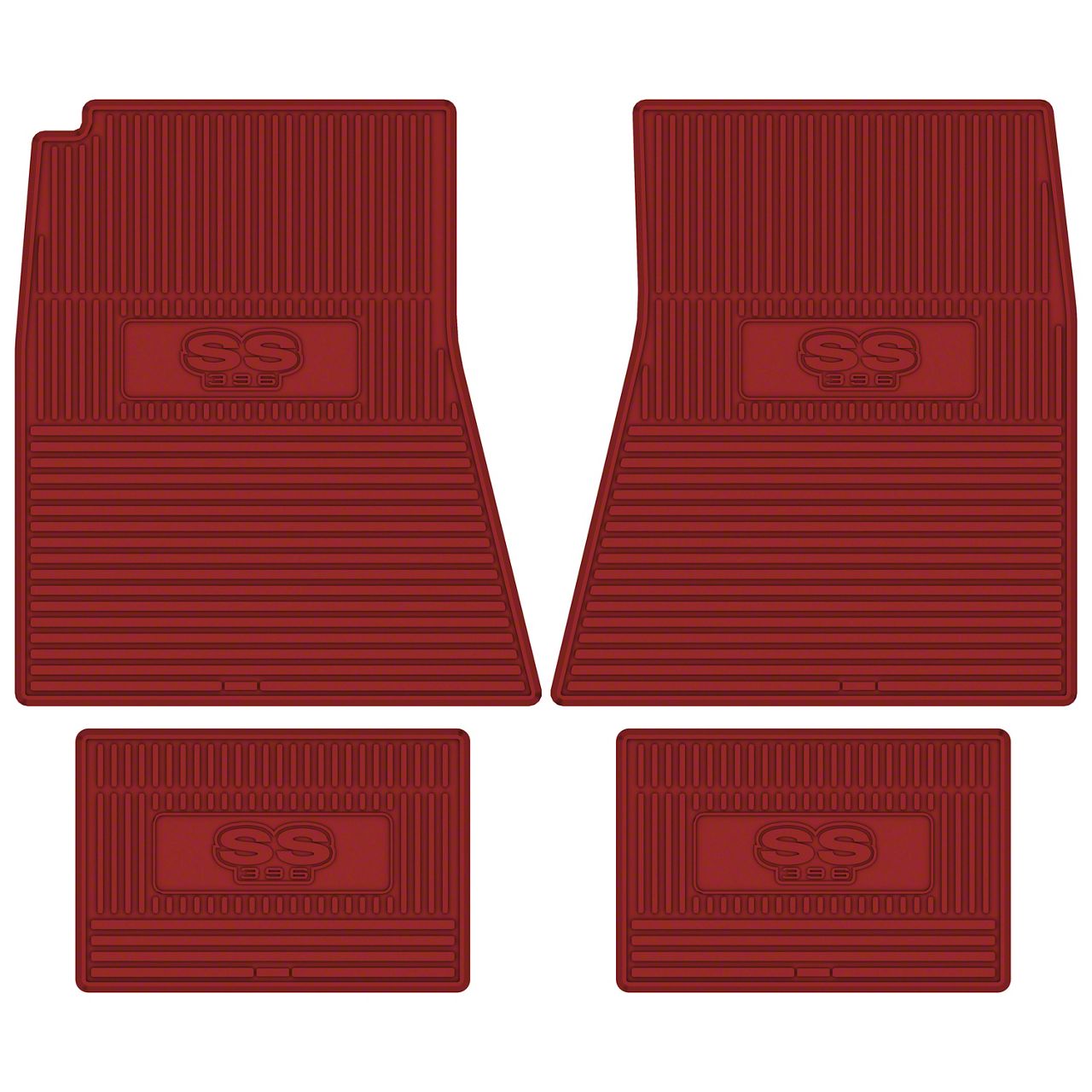 Ecklers Chevelle SS Floor Mat, 396 Vinyl Red 1968-1972