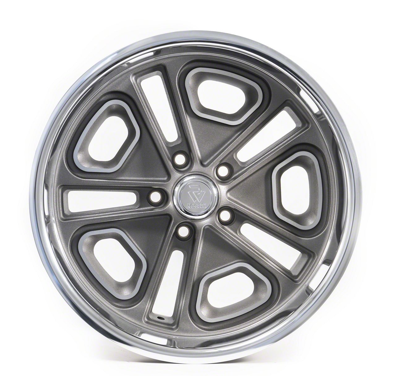 Resto Vintage Wheel Co Ecklers Del Ray Texture Gun Metal Center with ...