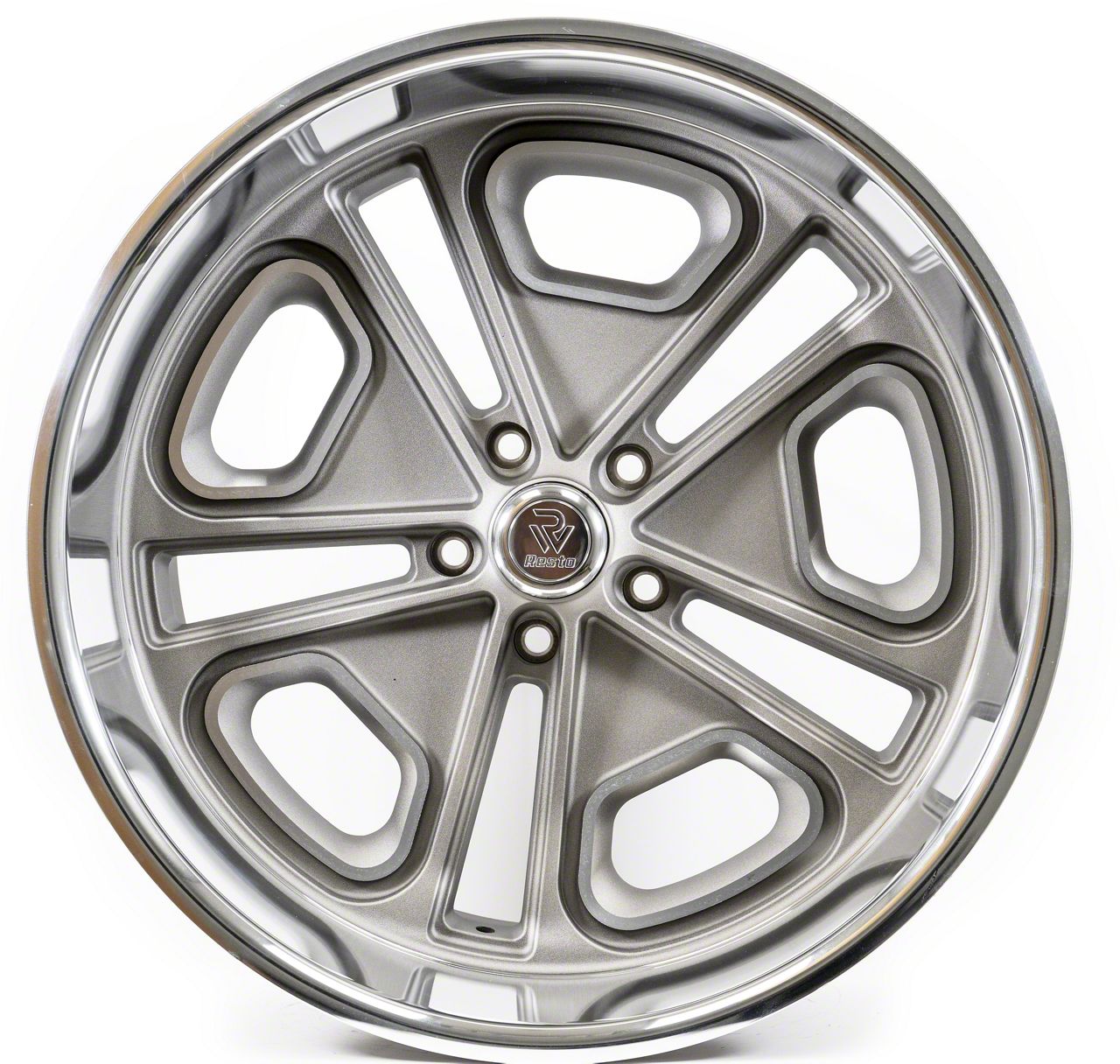 Resto Vintage Wheel Co Ecklers Del Ray Texture Gun Metal Center with ...