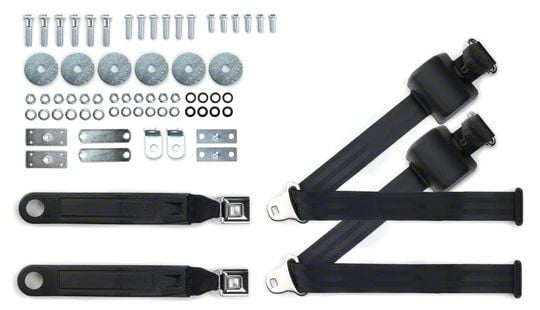 RetroBelt Ecklers 3-Point Retractable Lap and Shoulder Seat Belts with ...