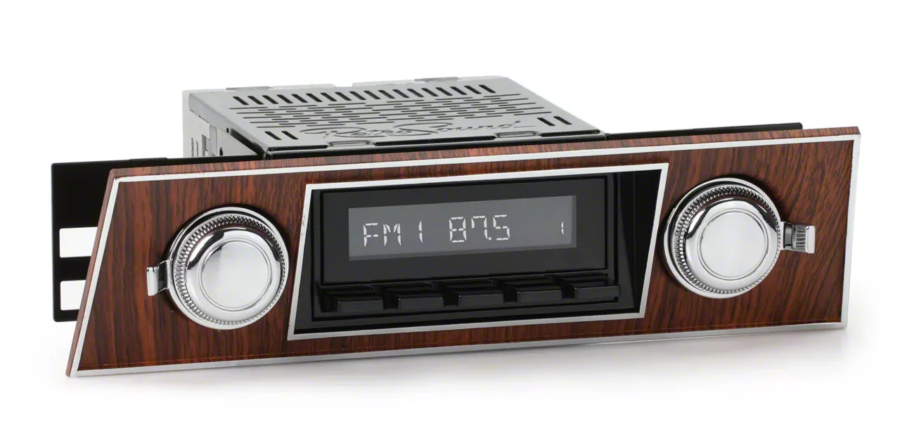 RetroSound Ecklers RetroRadio Motor 1 Radio with Black Face, Black Push Buttons, Installation ...