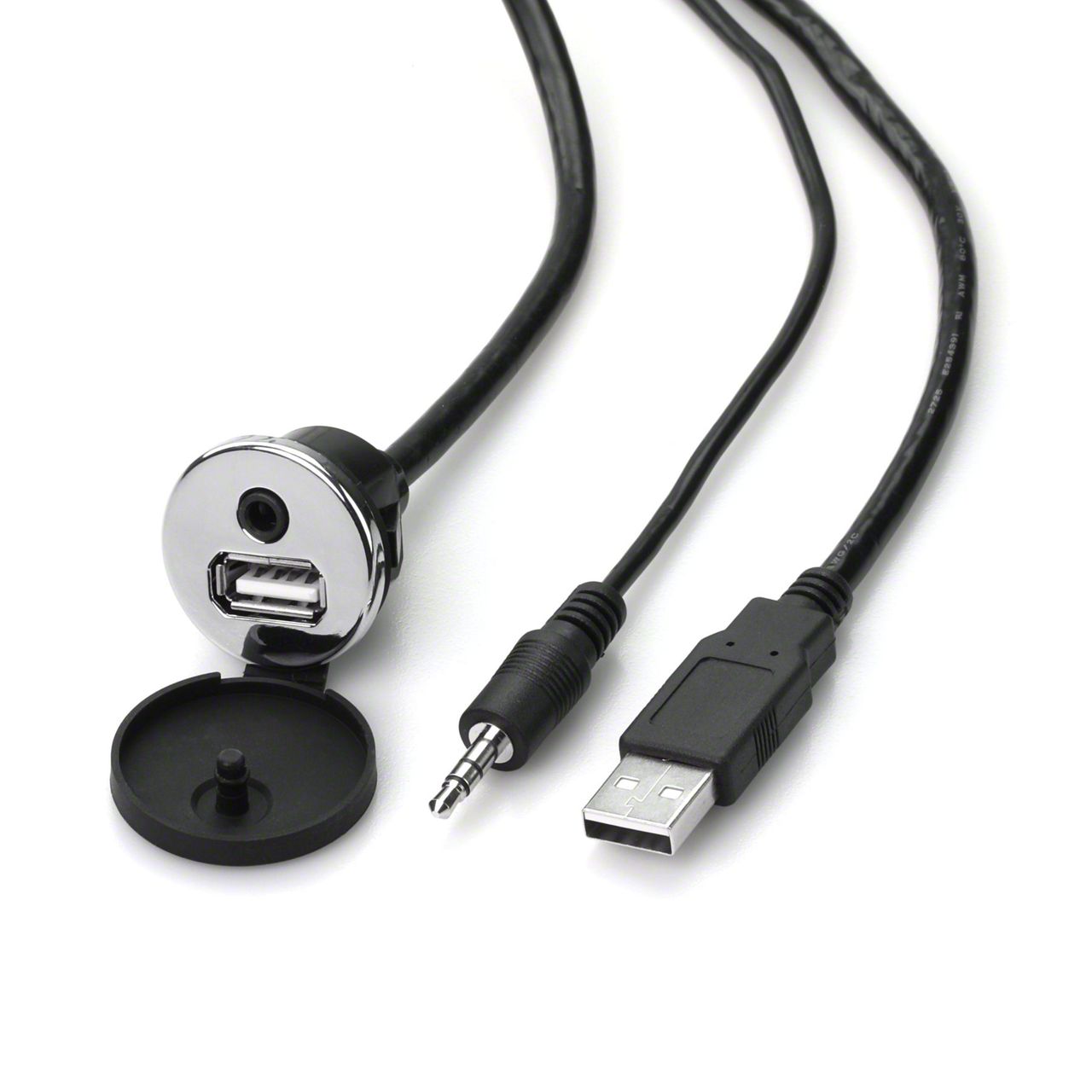 RetroSound Ecklers USB/AUX Input Extension Cable with Under Dash Mount ...