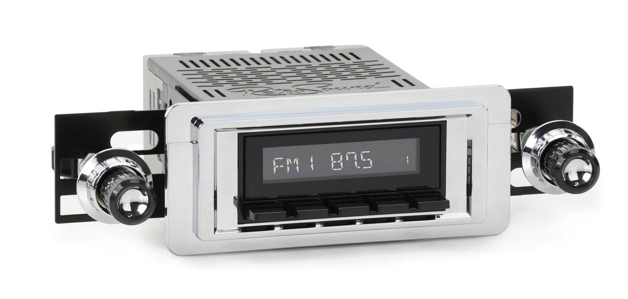 RetroSound Ecklers RetroRadio Motor 1 Radio with Black Face, Black Push Buttons, Installation ...