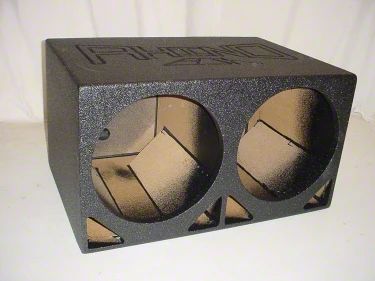 Rhino Box Ecklers Dual 10-Inch Double Ported Subwoofer Box; Poly Coated ...