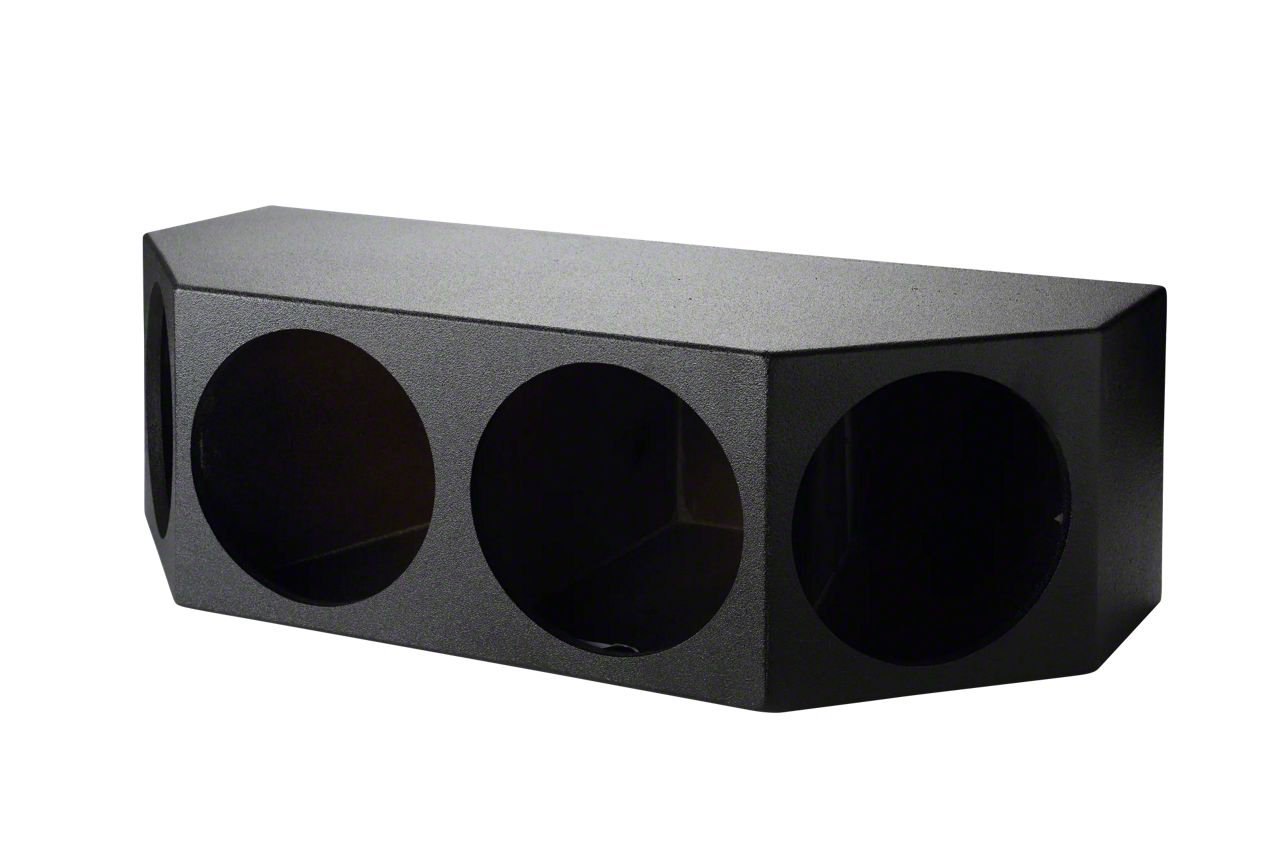 Ecklers Quad 10-Inch Front Facing Subwoofer Box; Poly Coated (84-96 ...