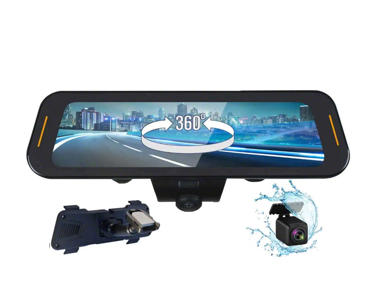 Rydeen Ecklers 360 Surround View Frameless Rearview Mirror with 4K Dash ...