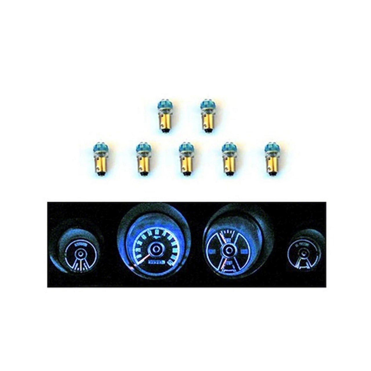 Scott Drake Ecklers Instrument Panel LED Light Bulb Set; Blue SD-6970 ...
