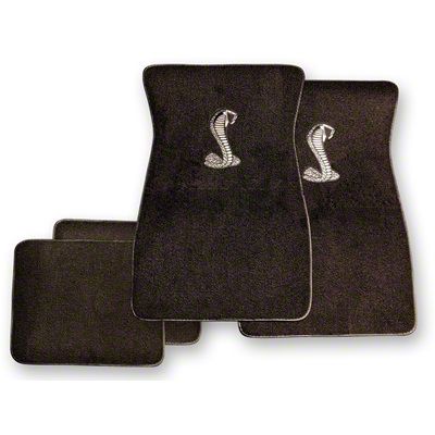 Scott Drake Ecklers Nylon Carpet Front and Rear Floor Mats with Cobra ...