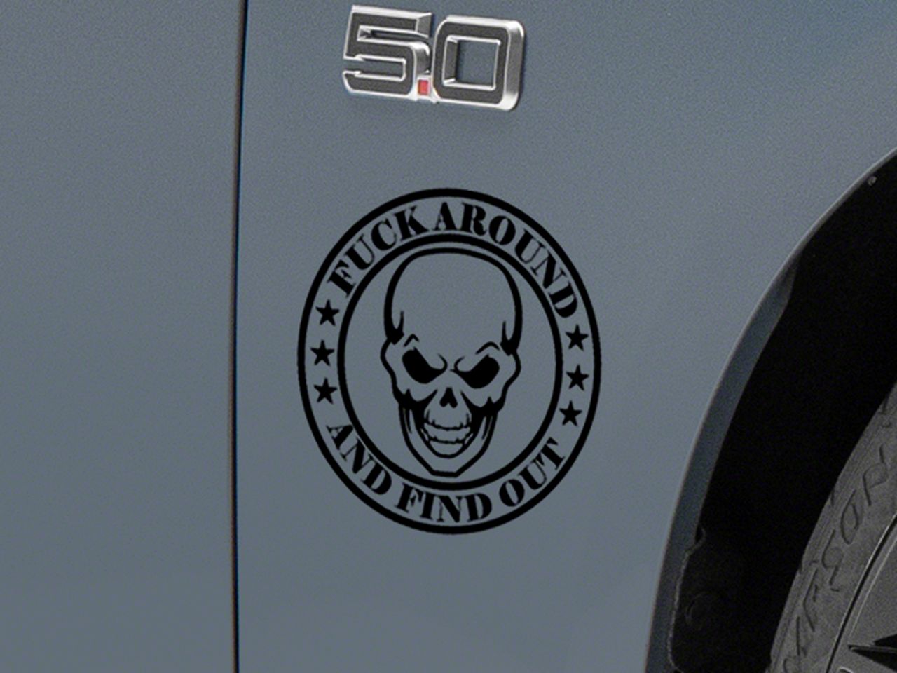 SEC10 Ecklers FAFO Skull Decal; Gloss Black 471689 (Universal; Some ...