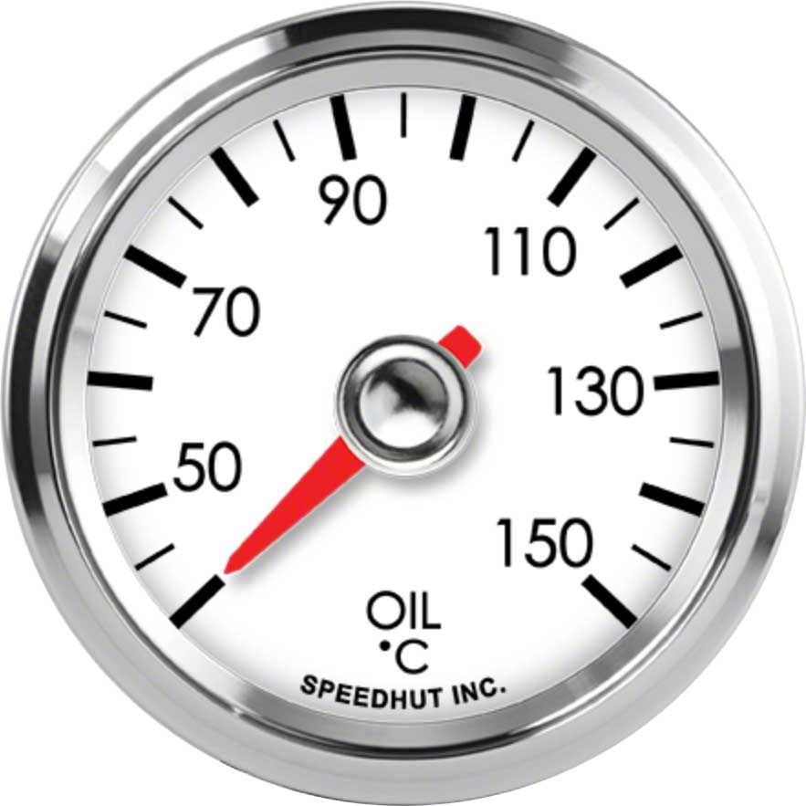 Speedhut Universal EK Legacy Series 2-1/16-Inch Oil Temperature Gauge ...