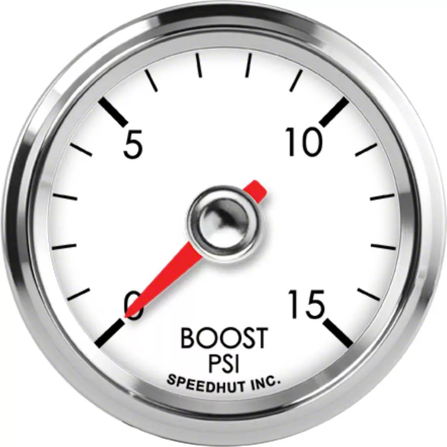 Speedhut Universal EK Legacy Series 2-1/16-Inch Boost Gauge; 0-15 PSI ...