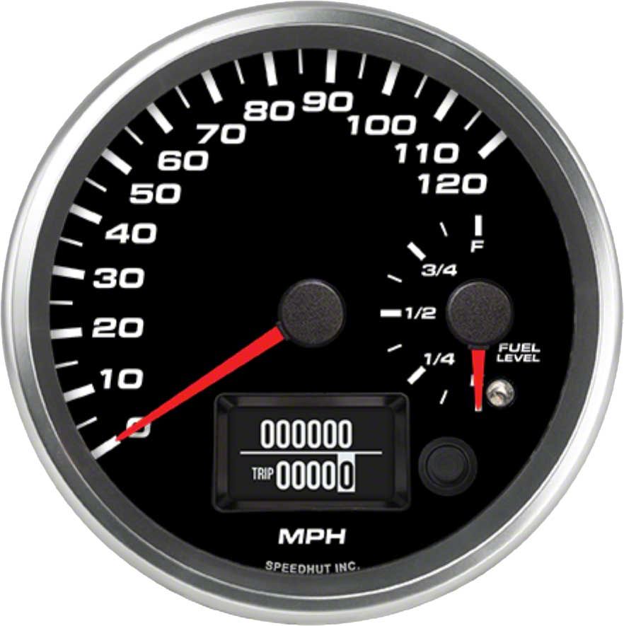 Speedhut Universal EK Revolution Series 4-1/2-Inch Dual Gauge; 120 MPH ...