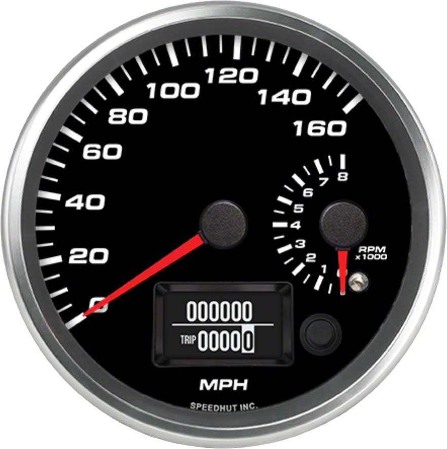 Speedhut Universal EK Revolution Series 4-1/2-Inch Dual Gauge; 160 MPH ...