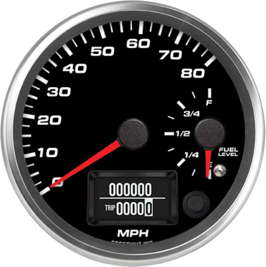 Speedhut Universal EK Revolution Series 4-Inch Dual Gauge; 80 MPH GPS ...