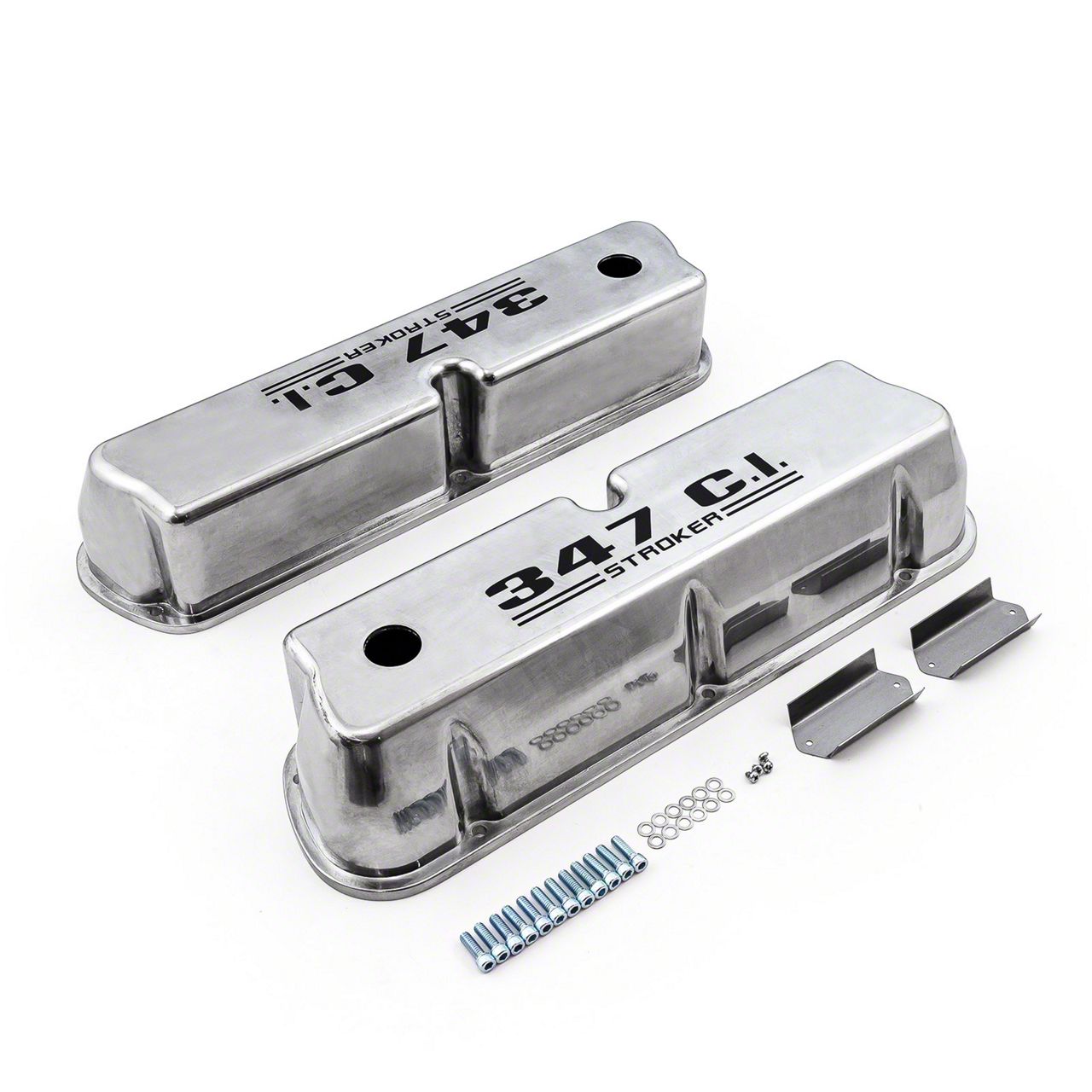 Speedmaster Ecklers 347 C.I. Stroker Black Letter Aluminum Valve Covers ...
