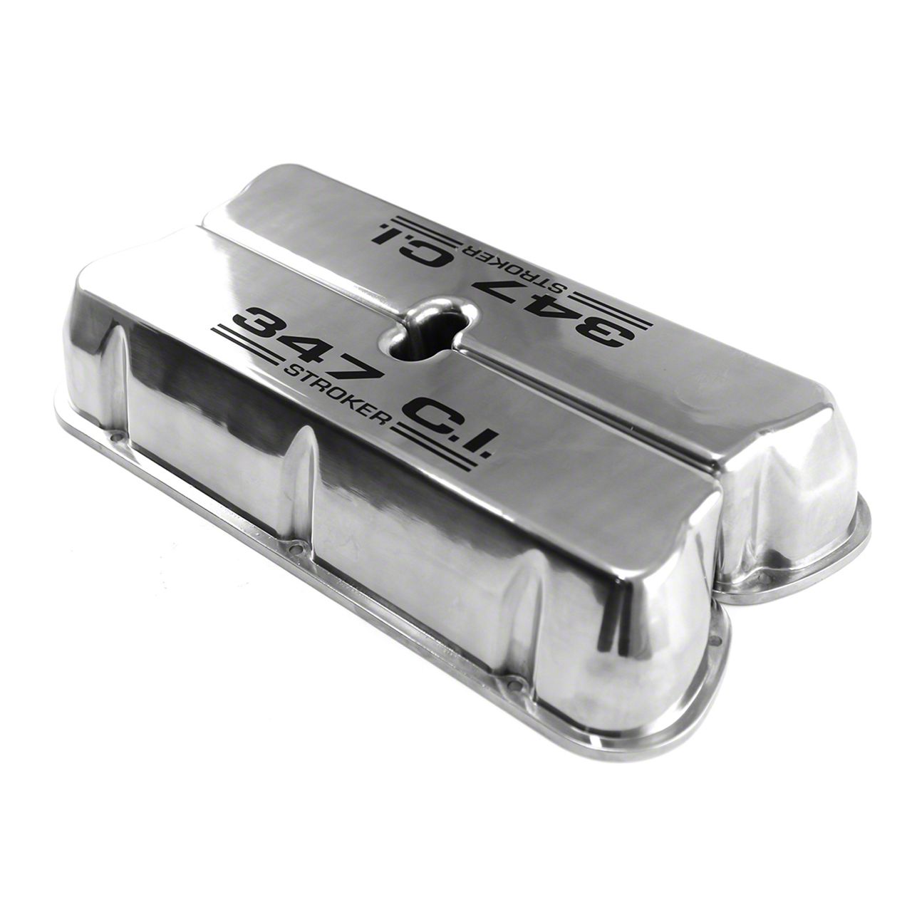 Speedmaster Ecklers 347 C.I. Stroker Black Letter Aluminum Valve Covers ...