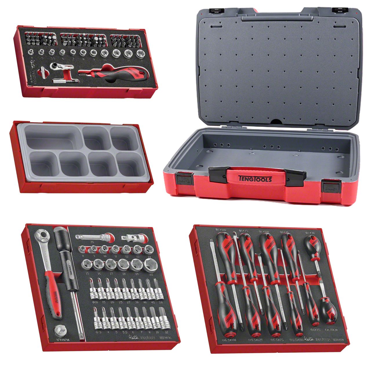 Teng Tools Universal EK 3/8-Inch Drive Socket, Screwdriver and Bit Foam ...