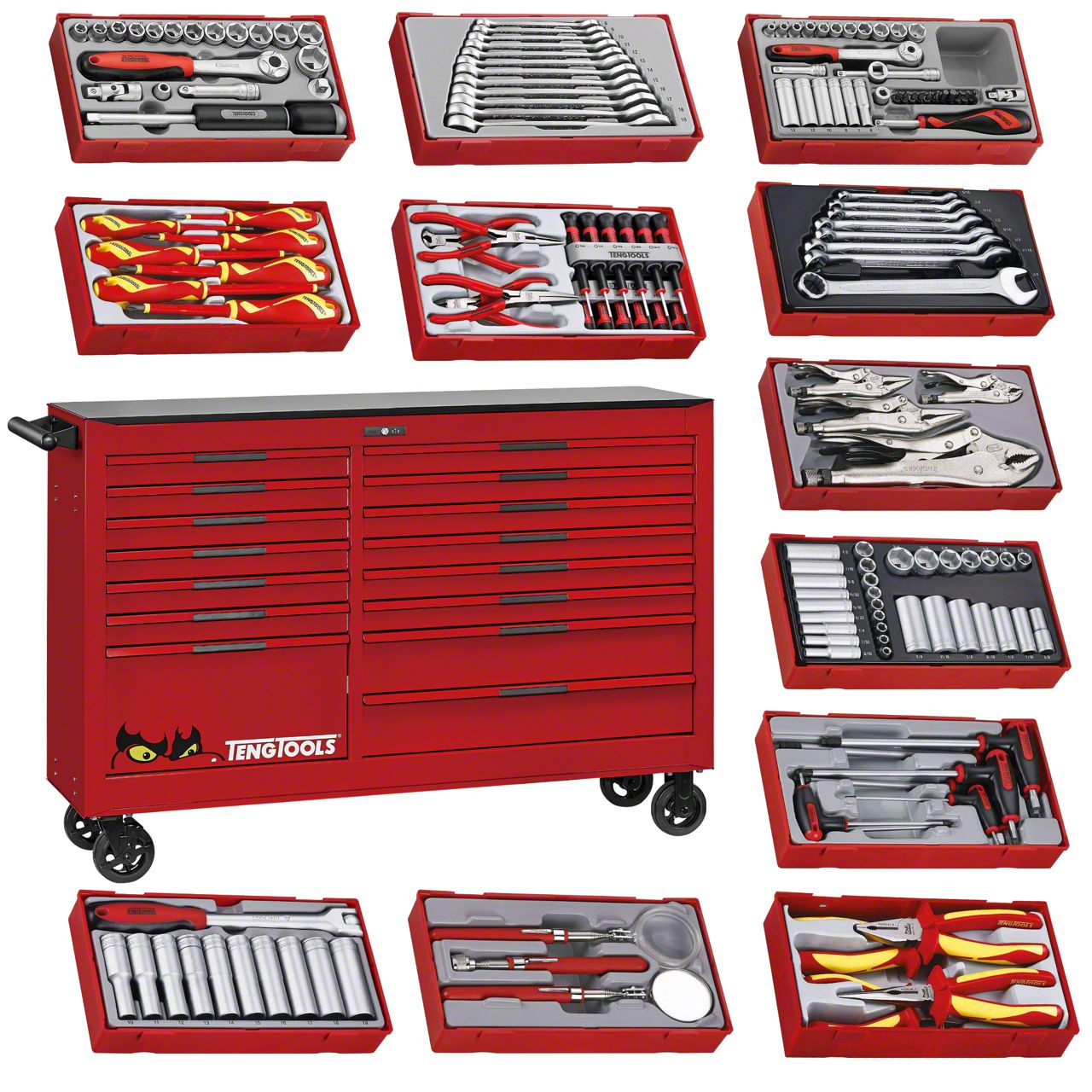 Teng Tools Universal EK 64-Inch PRO35 Roller Cabinet Tool Kit; 1014 ...