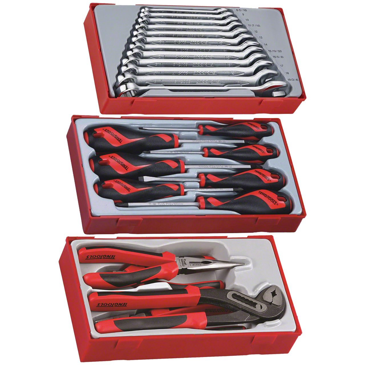 Teng Tools Universal EK Combination Wrench, Mega Bite Plier and ...