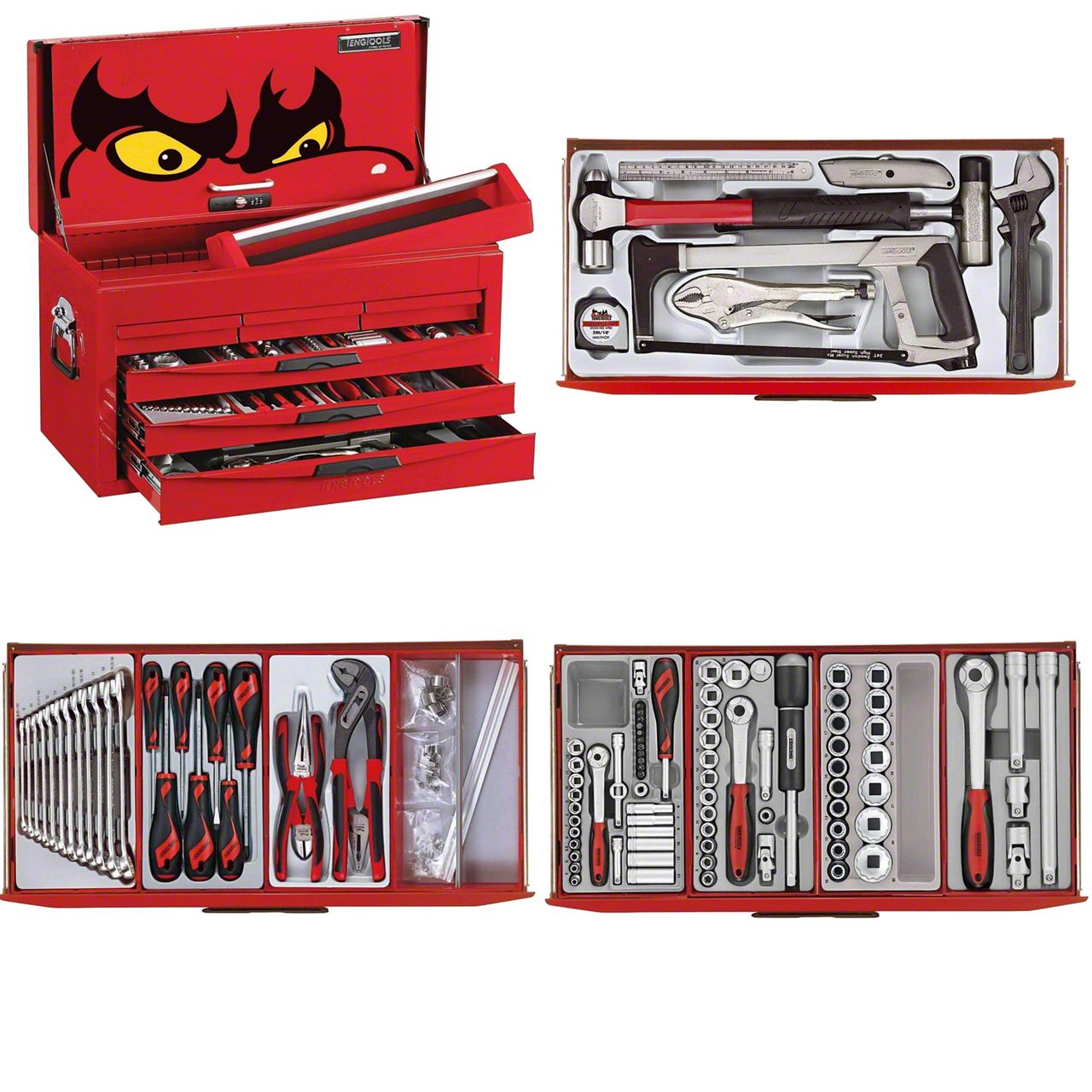 Teng Tools Universal EK Complete Mixed Service Tool Kit with Heavy Duty ...
