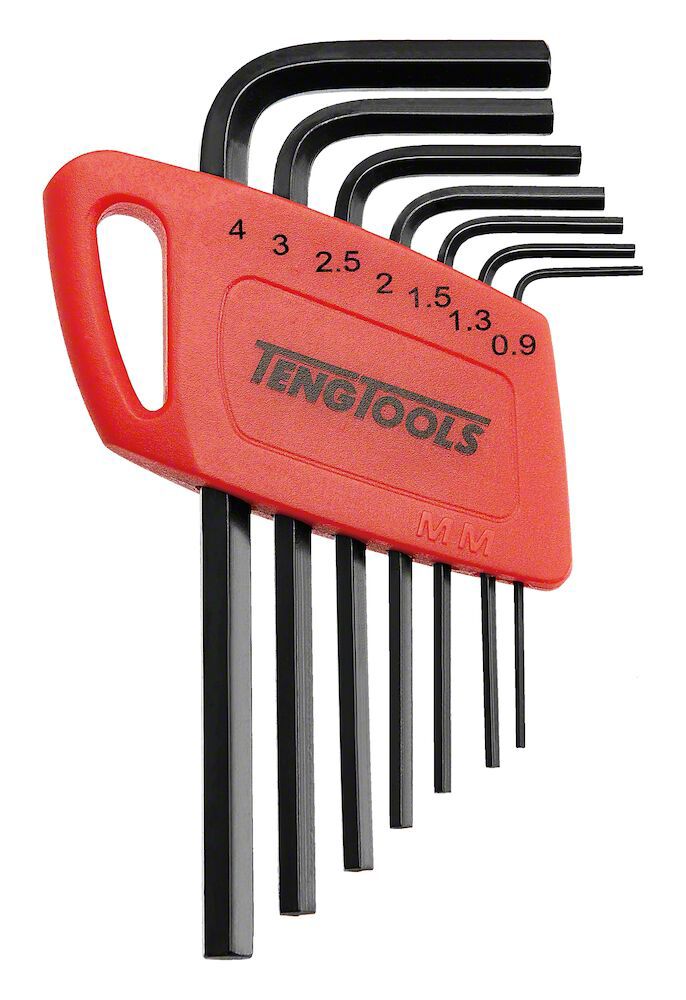 Teng Tools Universal EK Mini Metric L Shape Hex Key Set; 7-Piece 1477MM ...
