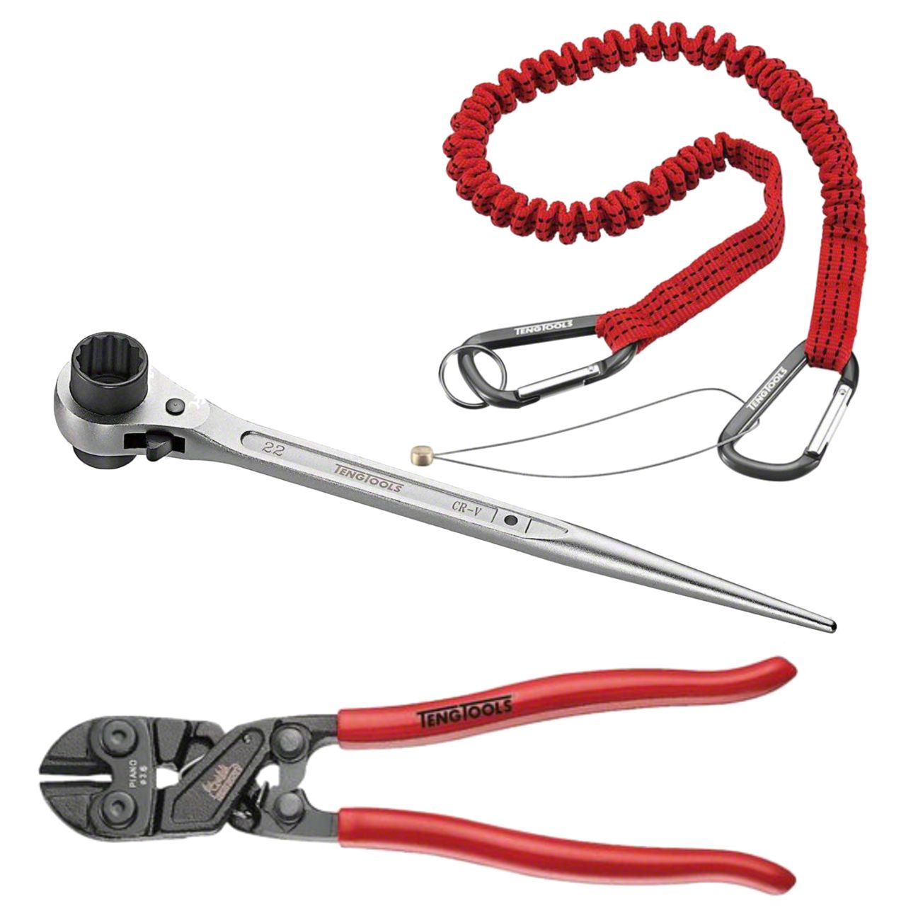 Teng Tools Universal EK Podger Wrench with 8-Inch Mini Bolt Cutters and ...