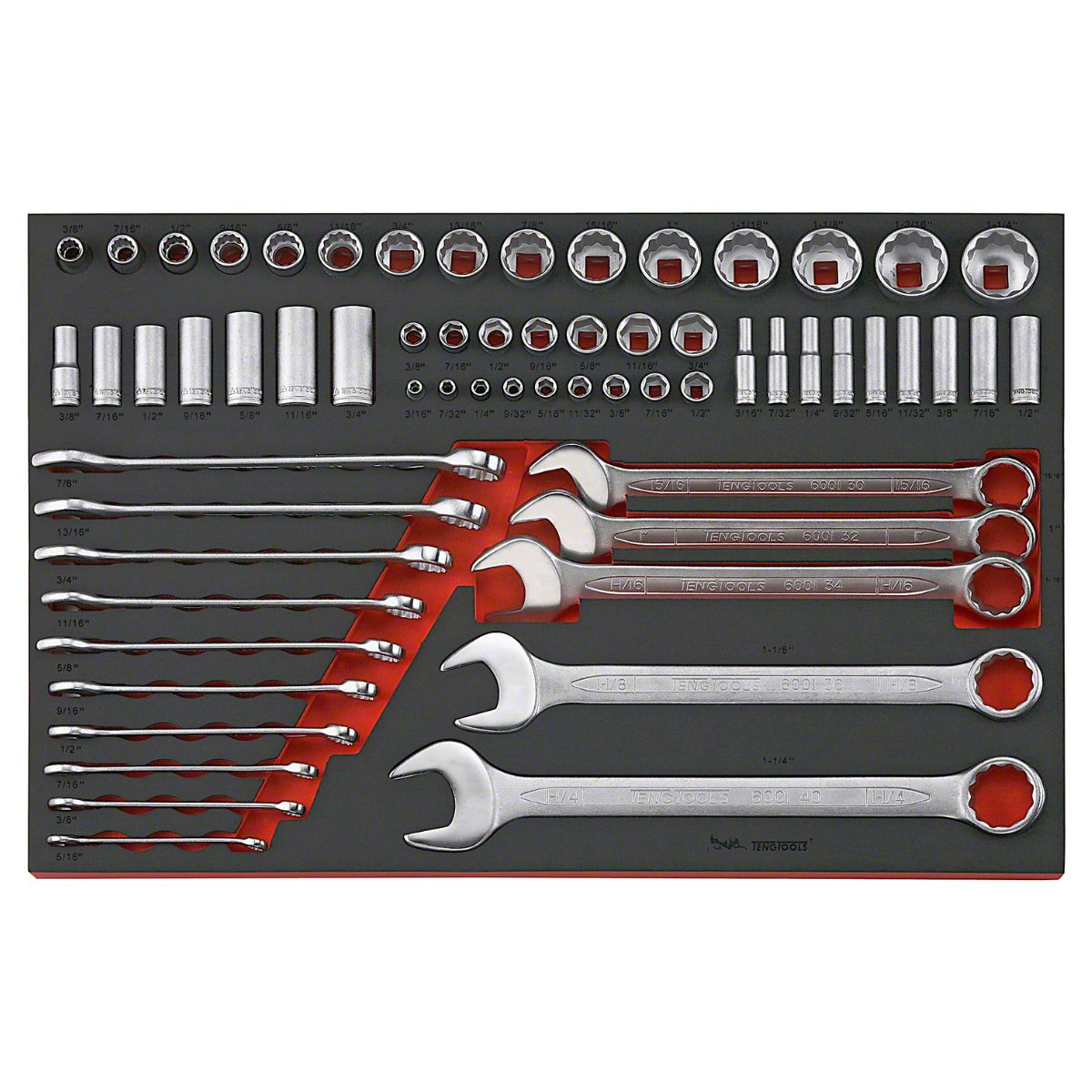 Teng Tools Universal EK SAE Combination Wrench and Regular/Deep Mixed ...