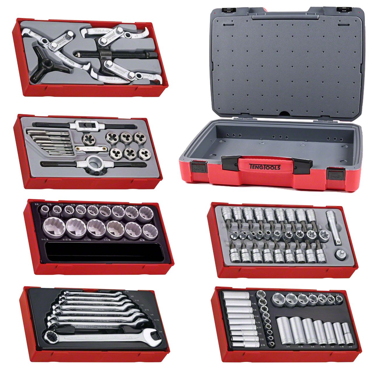 Teng Tools Universal EK SAE Wrench, Socket, Tap and Die, and Puller Kit ...