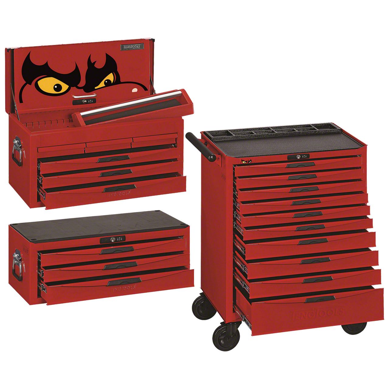 Teng Tools Universal EK 8-Series 10-Drawer Roller Cabinet with 3-Drawer ...