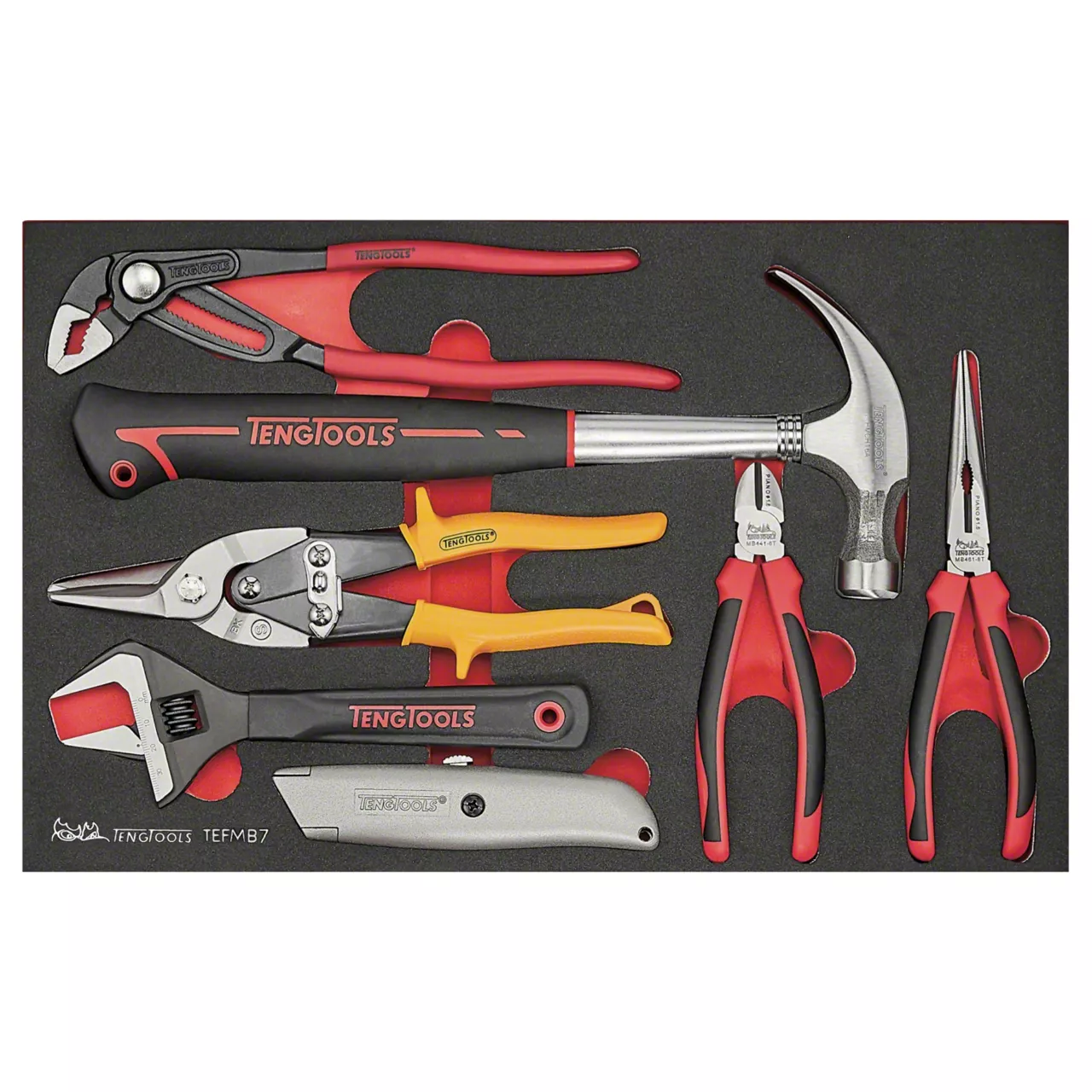 Teng Tools Universal EK Claw Hammer, Adjustable Wrench, Utility Knife ...