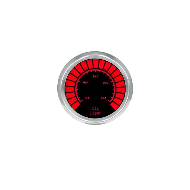 Ecklers LED Analog Bargraph Oil Temperature Gauge; 2-1/16-Inch; Red ...