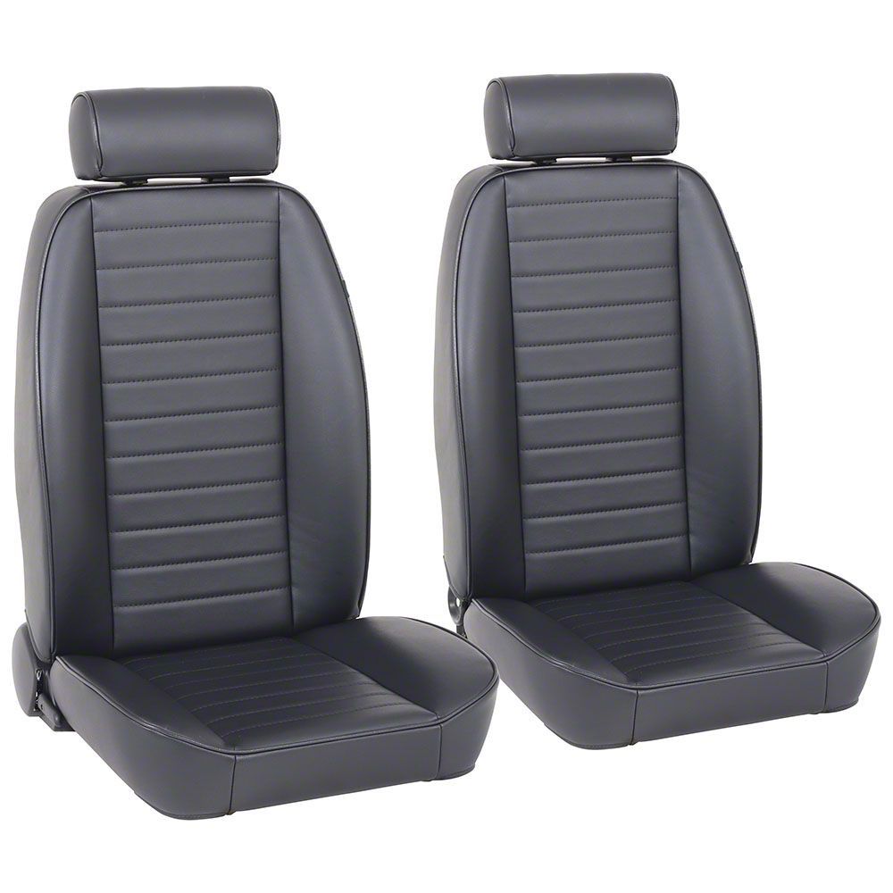 Ecklers Classic So-Cal Bucket Seats with Mini Headrest; Black Yukon ...