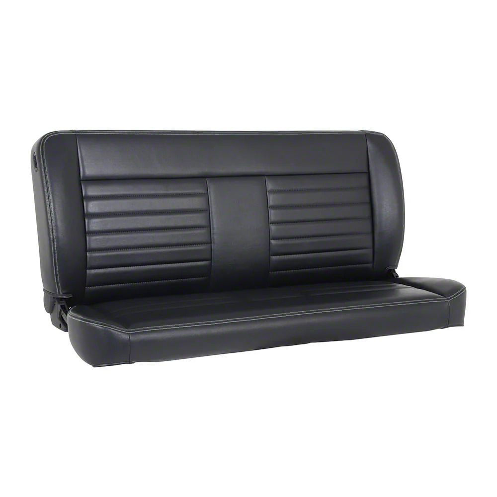 Ecklers Cruiser Collection 60-Inch Solid Back Bench Seat; Black Madrid ...
