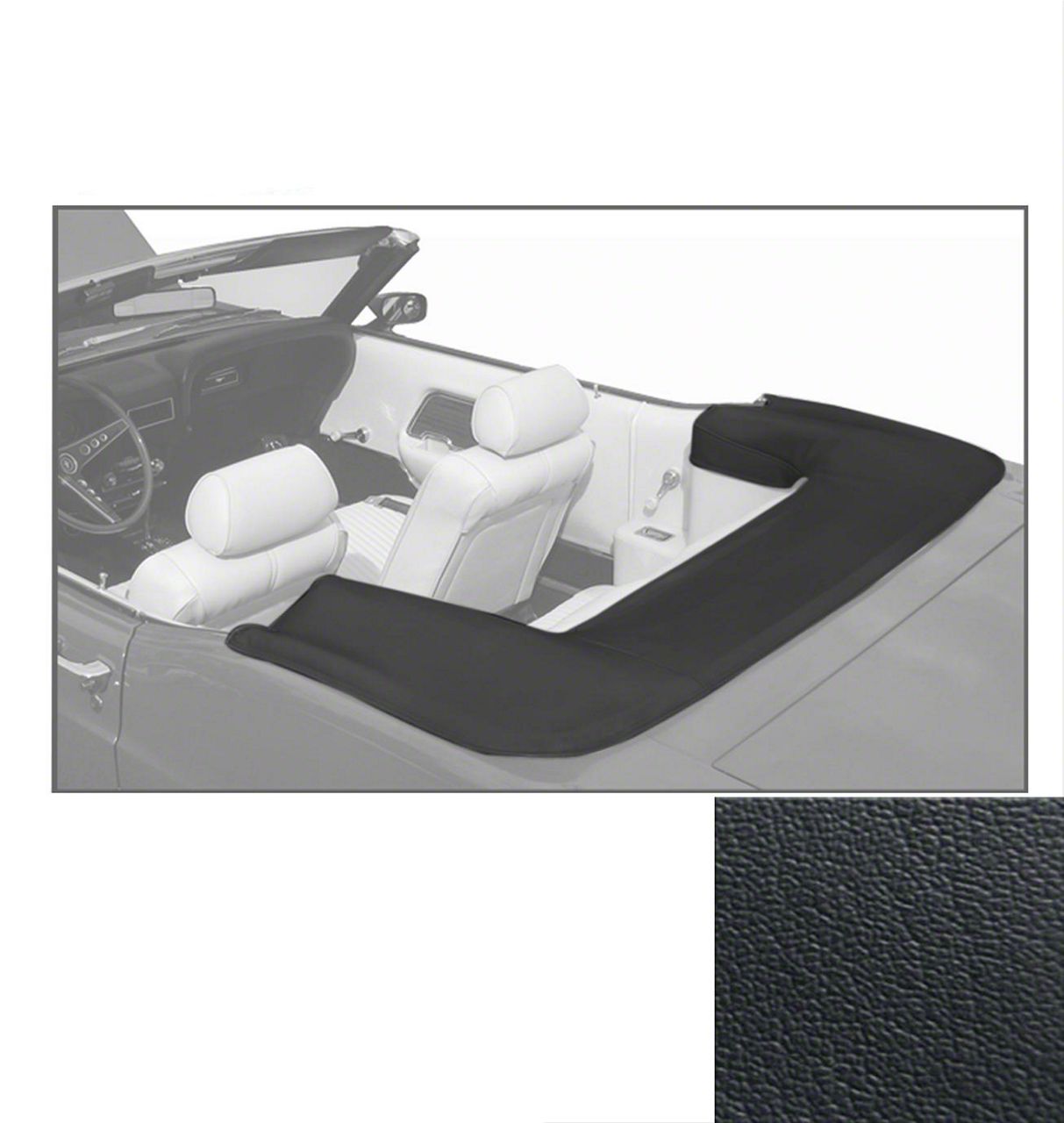 Ecklers Convertible Top Boot; Black Sierra Vinyl (69-70 Mustang ...