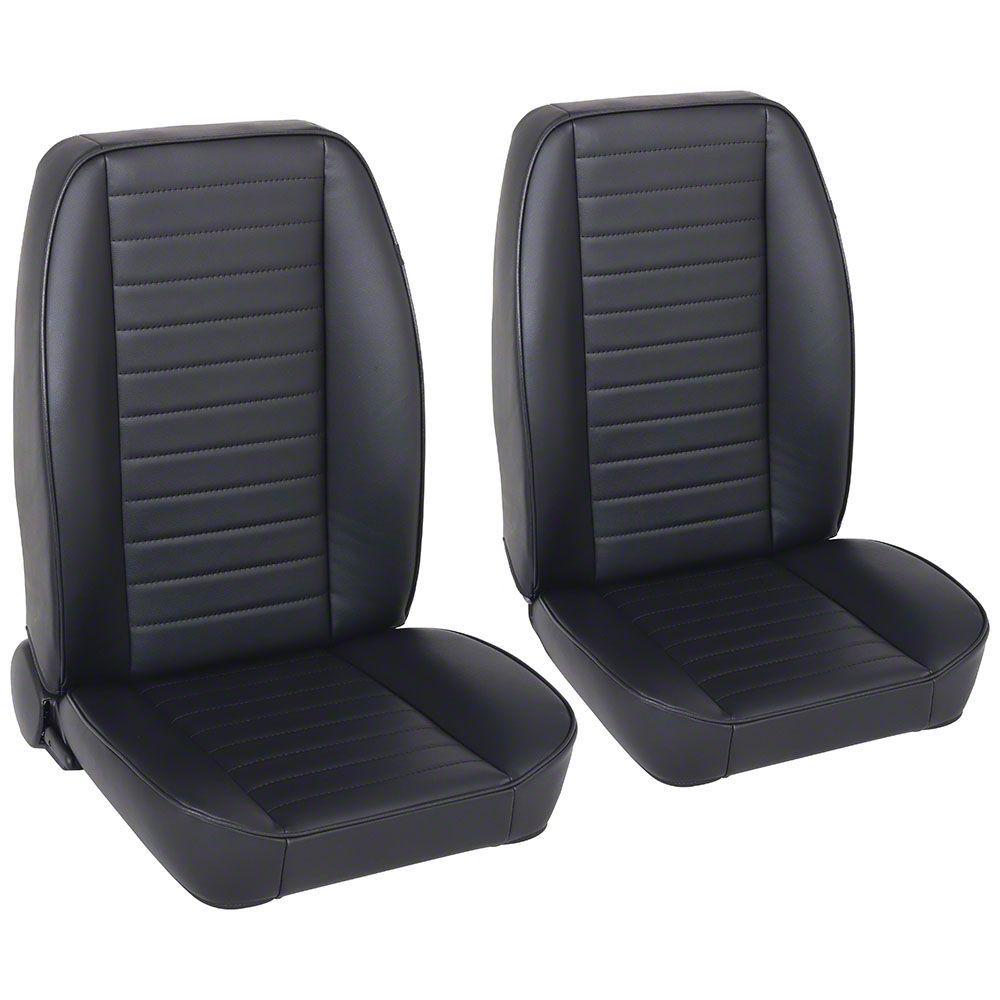 Ecklers Classic So-Cal Bucket Seats; Black Yukon Cricket Vinyl ...