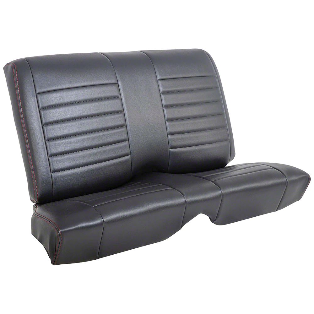 TMI Ecklers Cruiser Rear Seat Upholstery Kit; Black Madrid Vinyl with ...