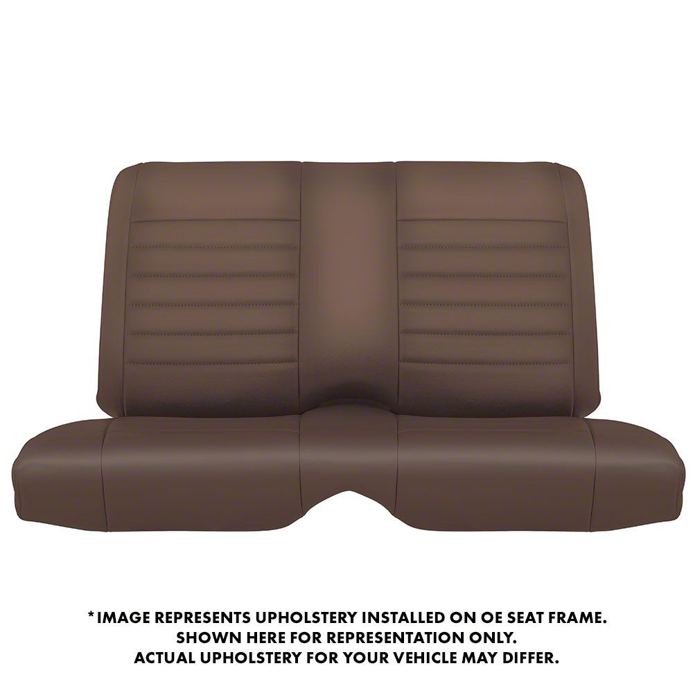 Ecklers Cruiser Rear Seat Upholstery Kit; Saddle Brown Vinyl with White ...