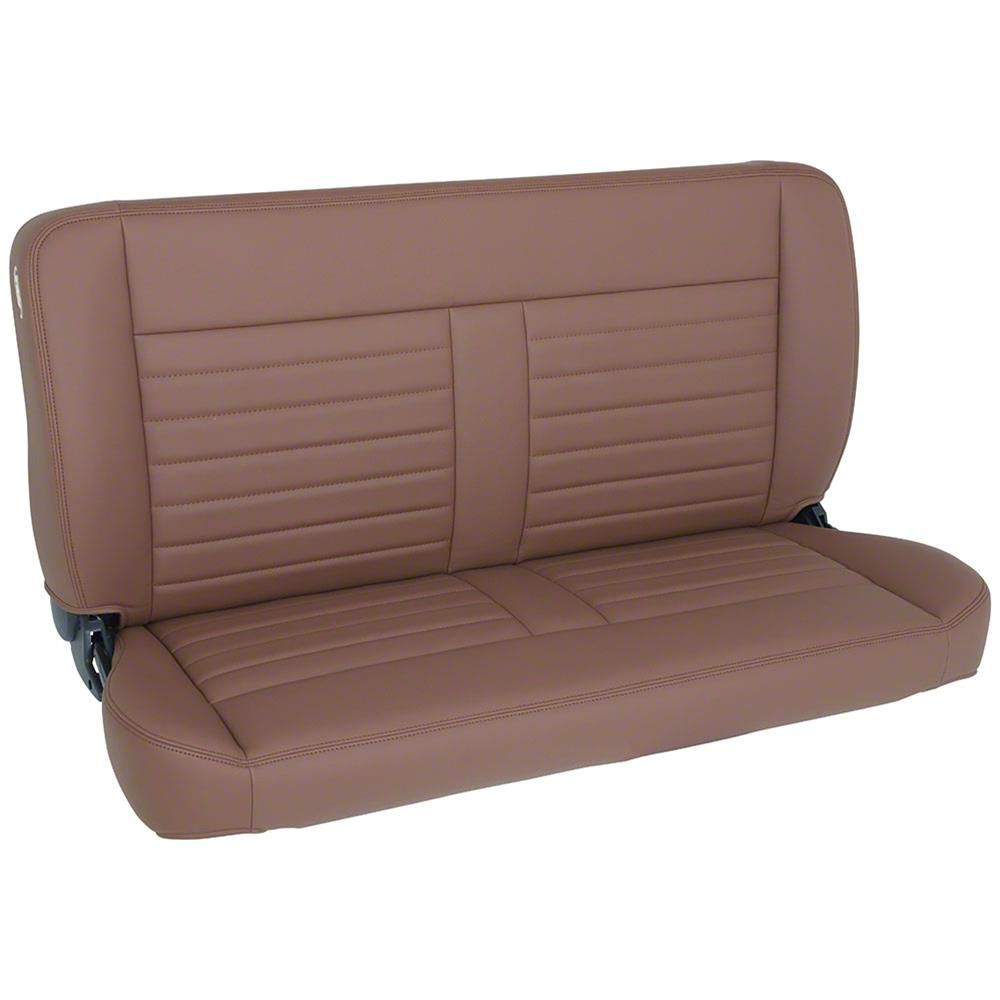 Ecklers Cruiser Collection 55-Inch Solid Back Bench Seat; Saddle Brown ...