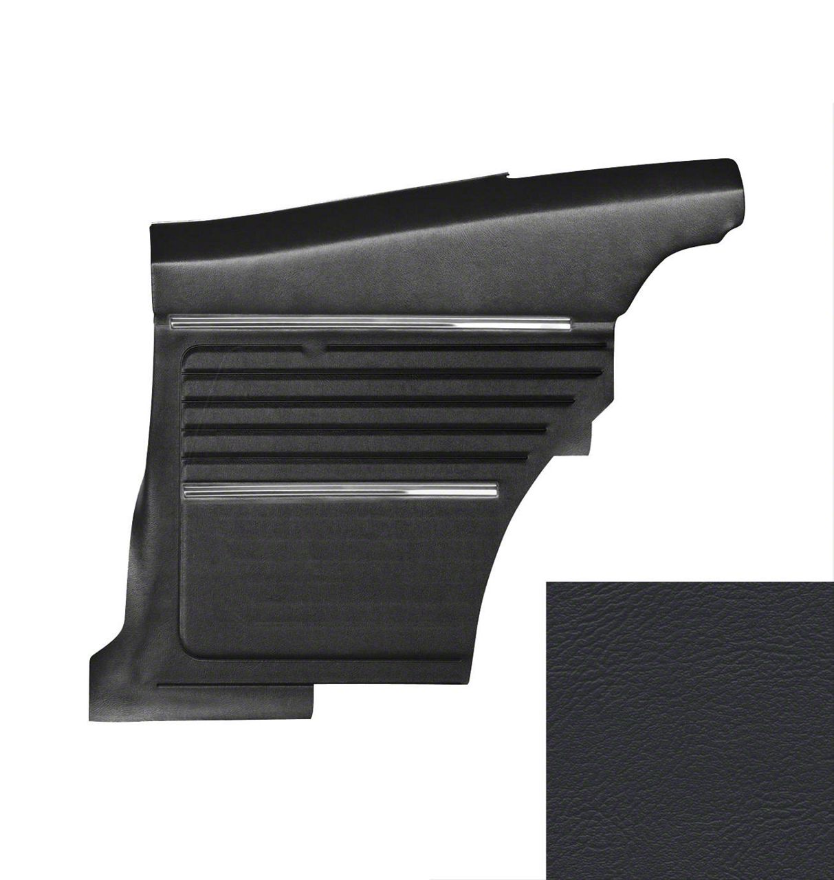 Ecklers OE Concours Series Interior Quarter Panels; Black Madrid Vinyl ...