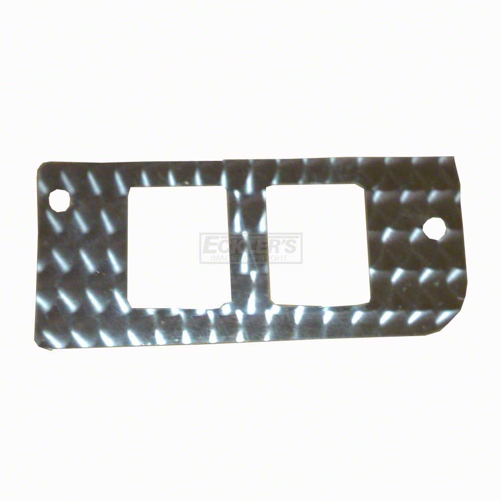 Ecklers Turned Swirl Silver Dash Filler Plate Two Holes 70-81 (Trans Am)