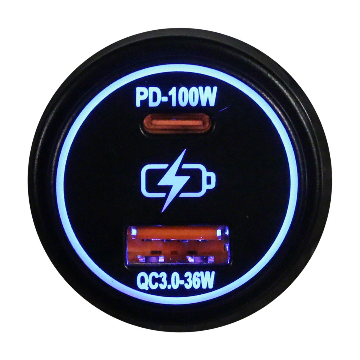 Ecklers Auxiliary Charging Port Round Socket with C-Type PD 100W + A ...