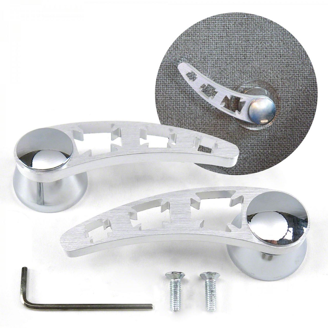 Ecklers Brushed Billet Aluminum Interior Door Handle Levers; Cross ...