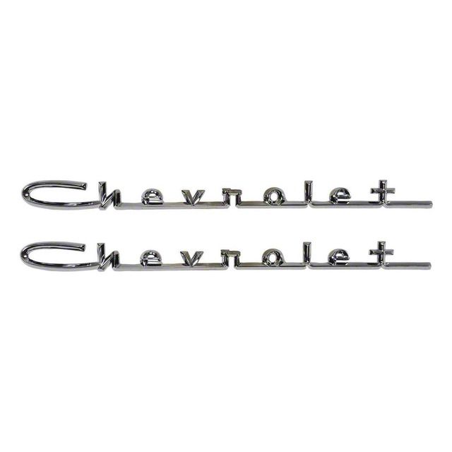 Ecklers Chevrolet Script Set; 15-Inch; Chrome (1957 I6 150, 210, Bel ...