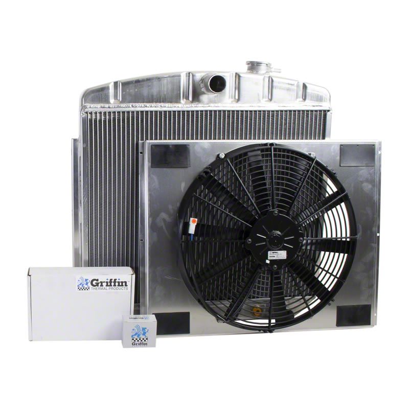 Ecklers ComboUnit DownFlow Radiator; 2-Row (55-56 V8 150, 210, Bel Air ...