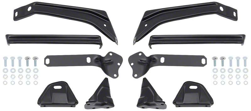 Ecklers Front Bumper Bracket Set; 10-Pieces (1957 150, 210, Bel Air, Nomad)