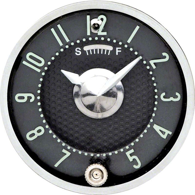Ecklers In-Dash Clock with Quartz Movement; Black Face (55-56 150, 210 ...
