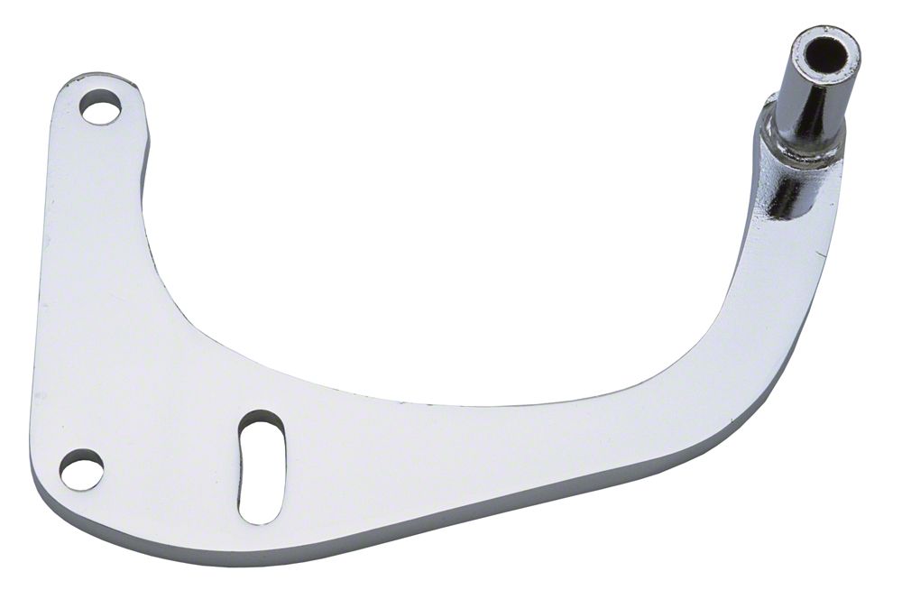Ecklers Low Mount Alternator Bracket; Driver Side; Chrome (55-57 Small ...