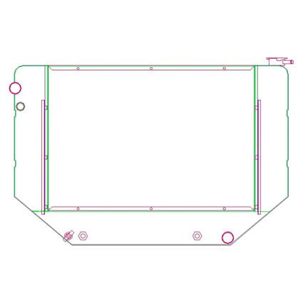 Ecklers PerformanceFit CrossFlow Radiator for LT1/LT4 Engines; 2-Row ...