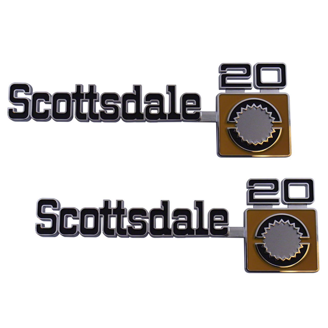 Trim Parts Ecklers Front Fender Scottsdale 20 Fender Emblem 9922 (75-80 ...